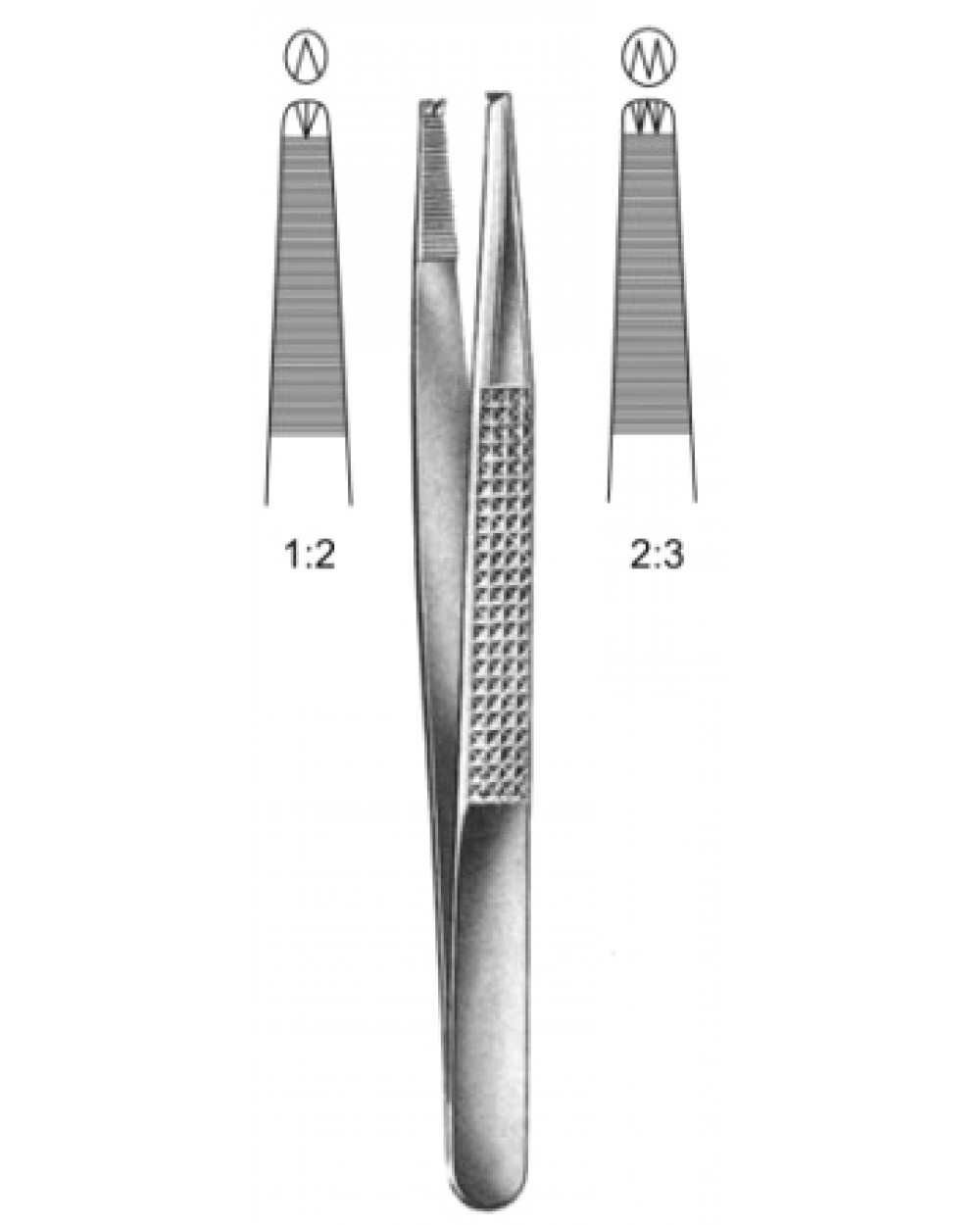 Bonney Tissue Fcps 1x2T, 18cm